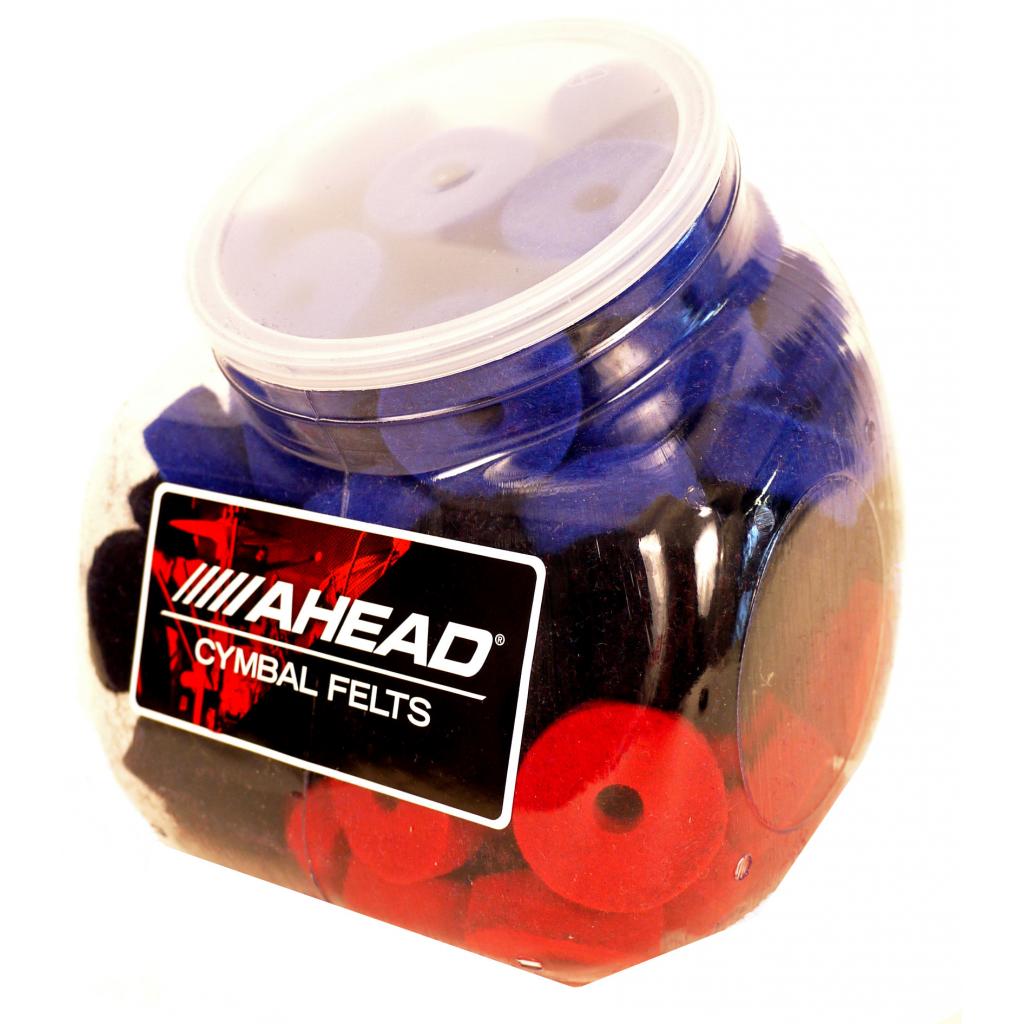 Ahead Tub Of Wool Cymbal Felts Black, Blue & Red Mixed (125 Pieces ...
