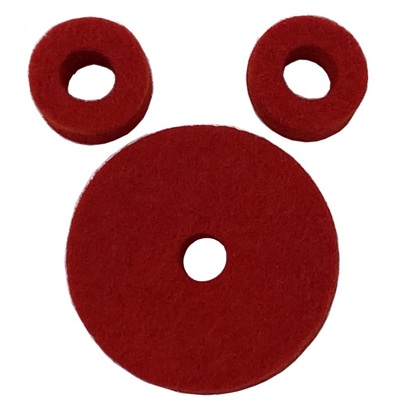 Ahead Red Wool Cymbal Felts Hi-Hat Pack (1x SEAT 2x CLUTCH FELTS) – BR ...